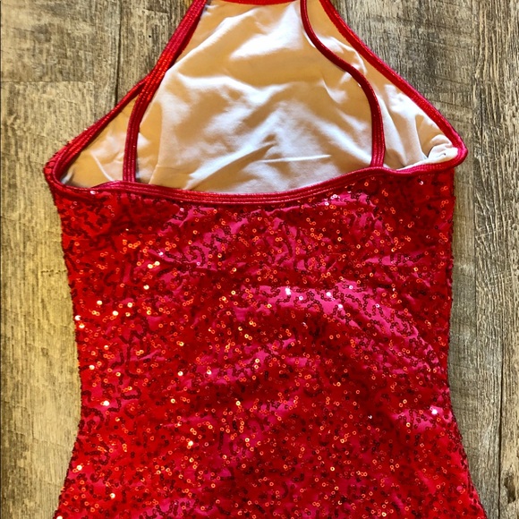 balera | Tops | Balera Red Sequin Dance Topcostume Size Small | Poshmark